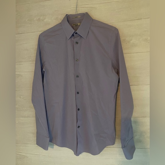 Express | Shirts | Express Imx Fitted Mens Dress Shirt Purple Size M ...